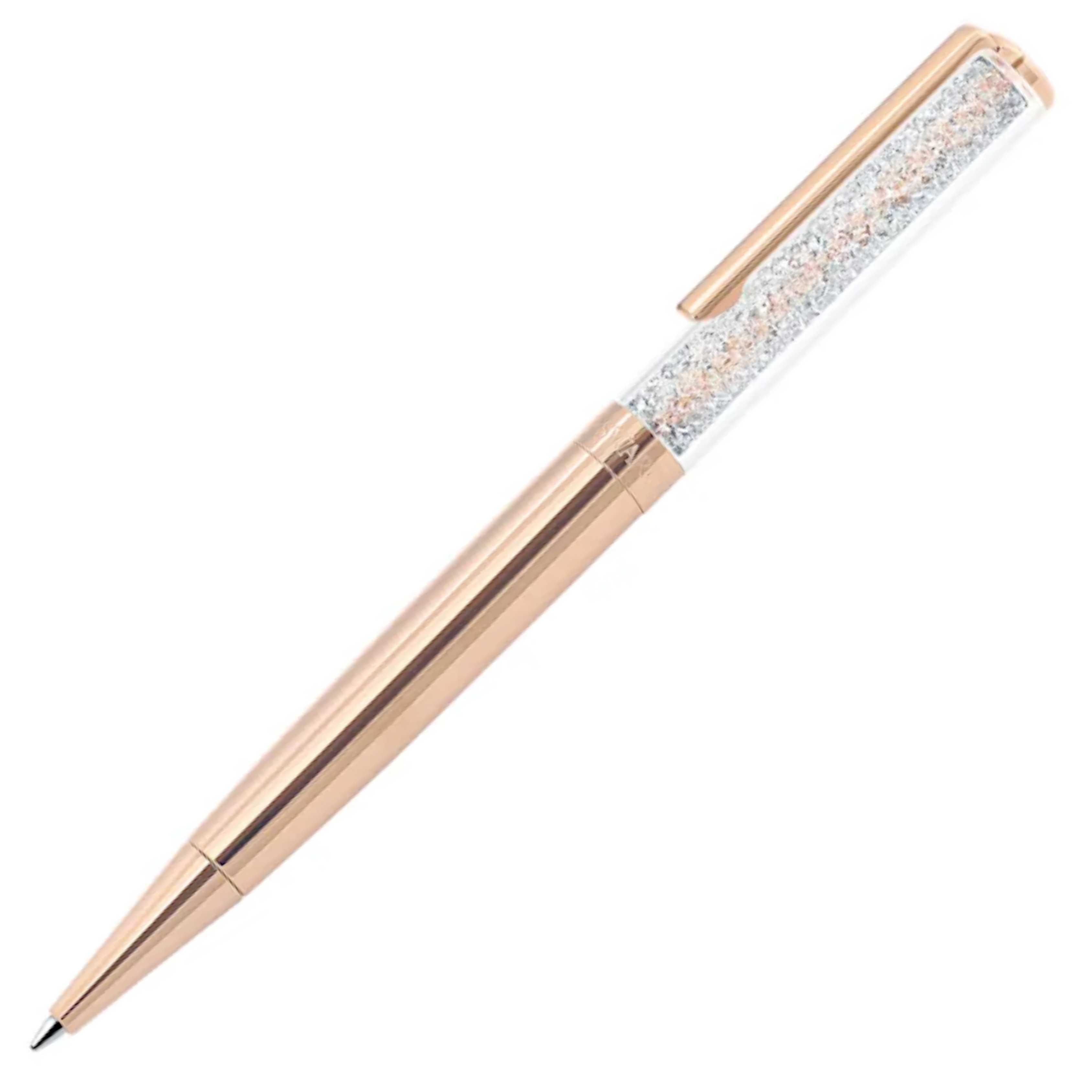 Swarovski Crystalline Glossy Shinny Ballpoint Pen - Rose Gold Trim (wi ...