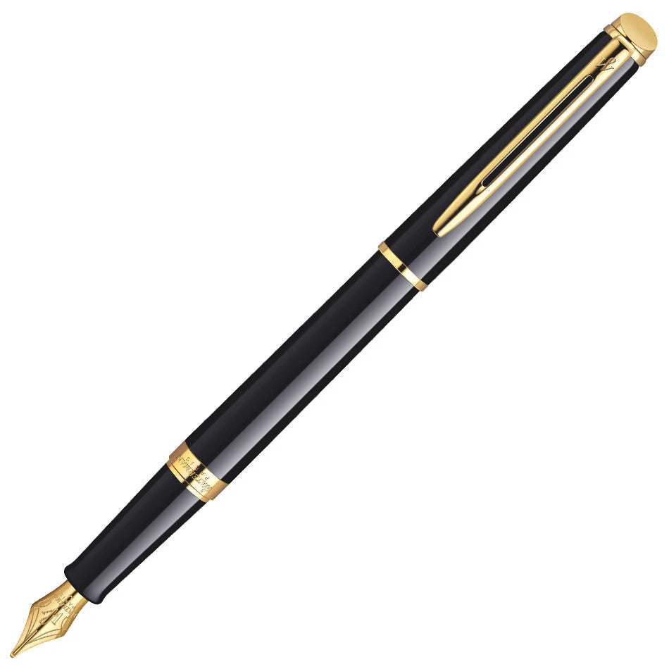 Waterman Hemisphere Fountain Pen - Black Gold Trim (Slim) – KSGILLS.com